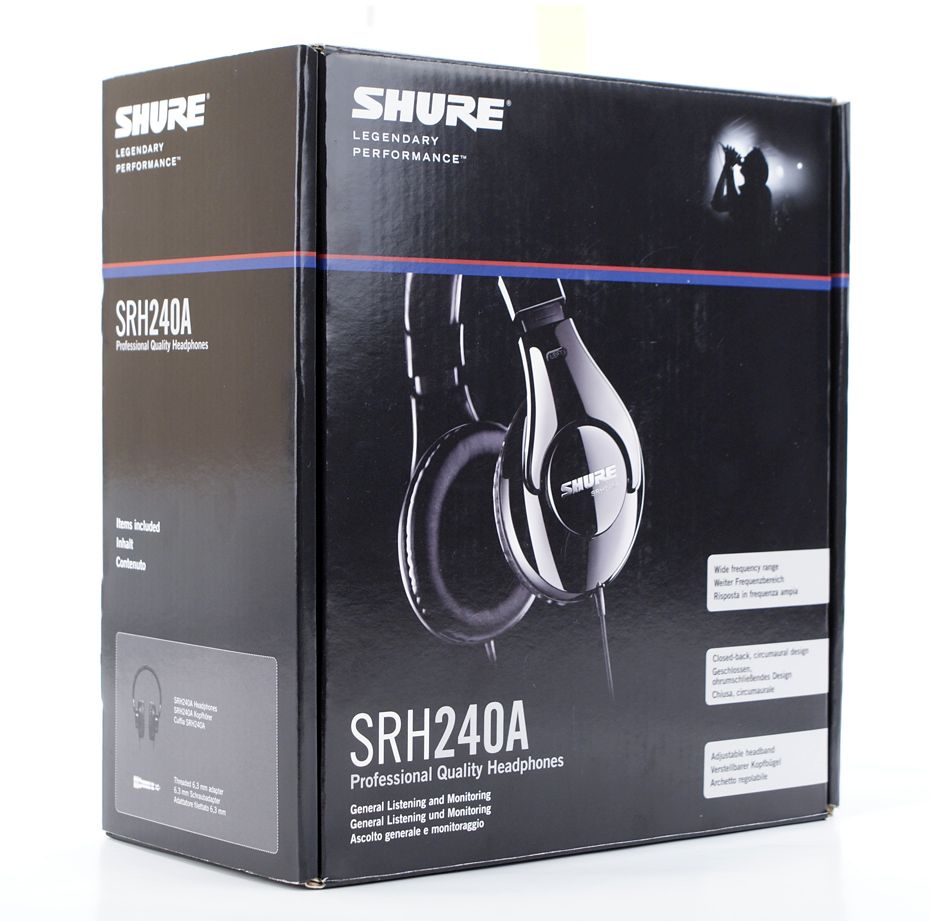 Наушники SHURE SRH240A купить в Киеве SRH240A с доставкой